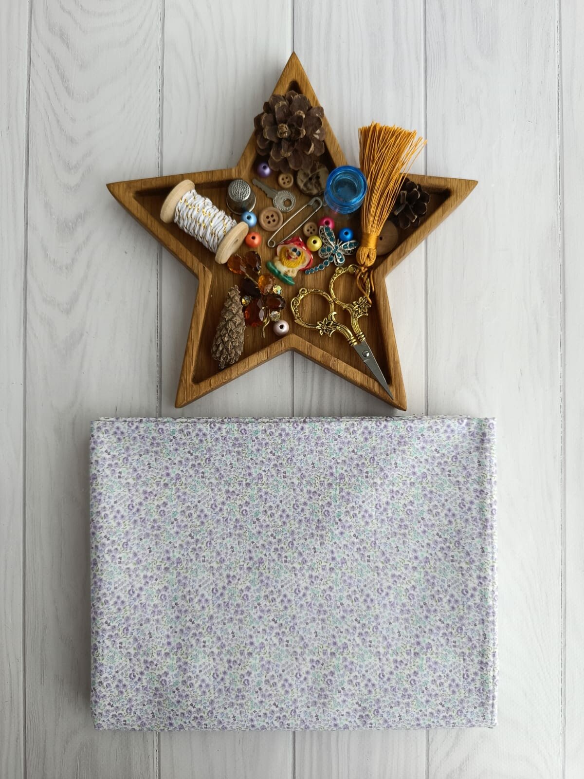 Ткань для пэчворка Мелкие розочки 50х110 см. Корейский 100% хлопок. Home Decoration Textille.
