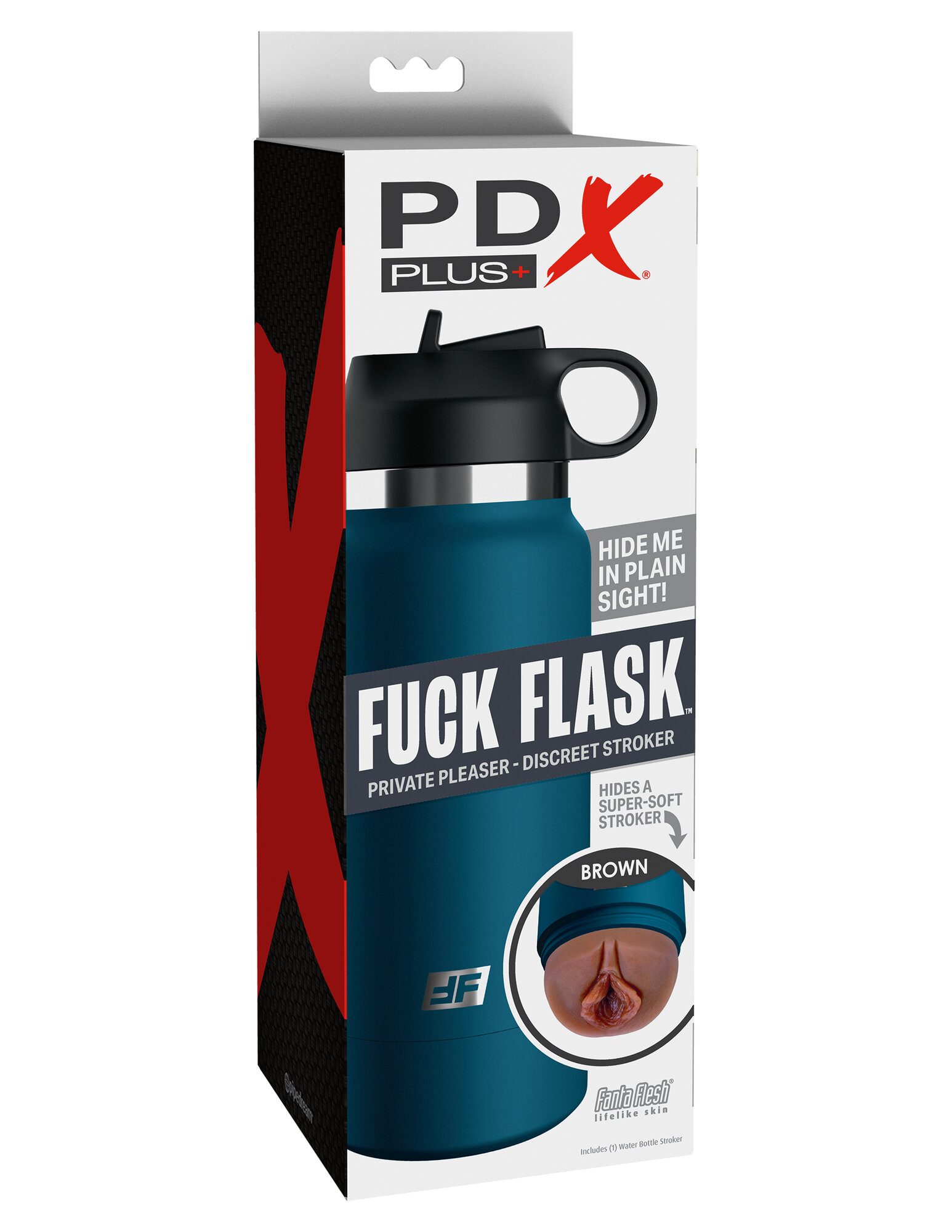 Мастурбатор "Fap Flask Thrill Seeker" Discreet Stroker, имитация спортивной фляги, реалистичный материал, коричневый