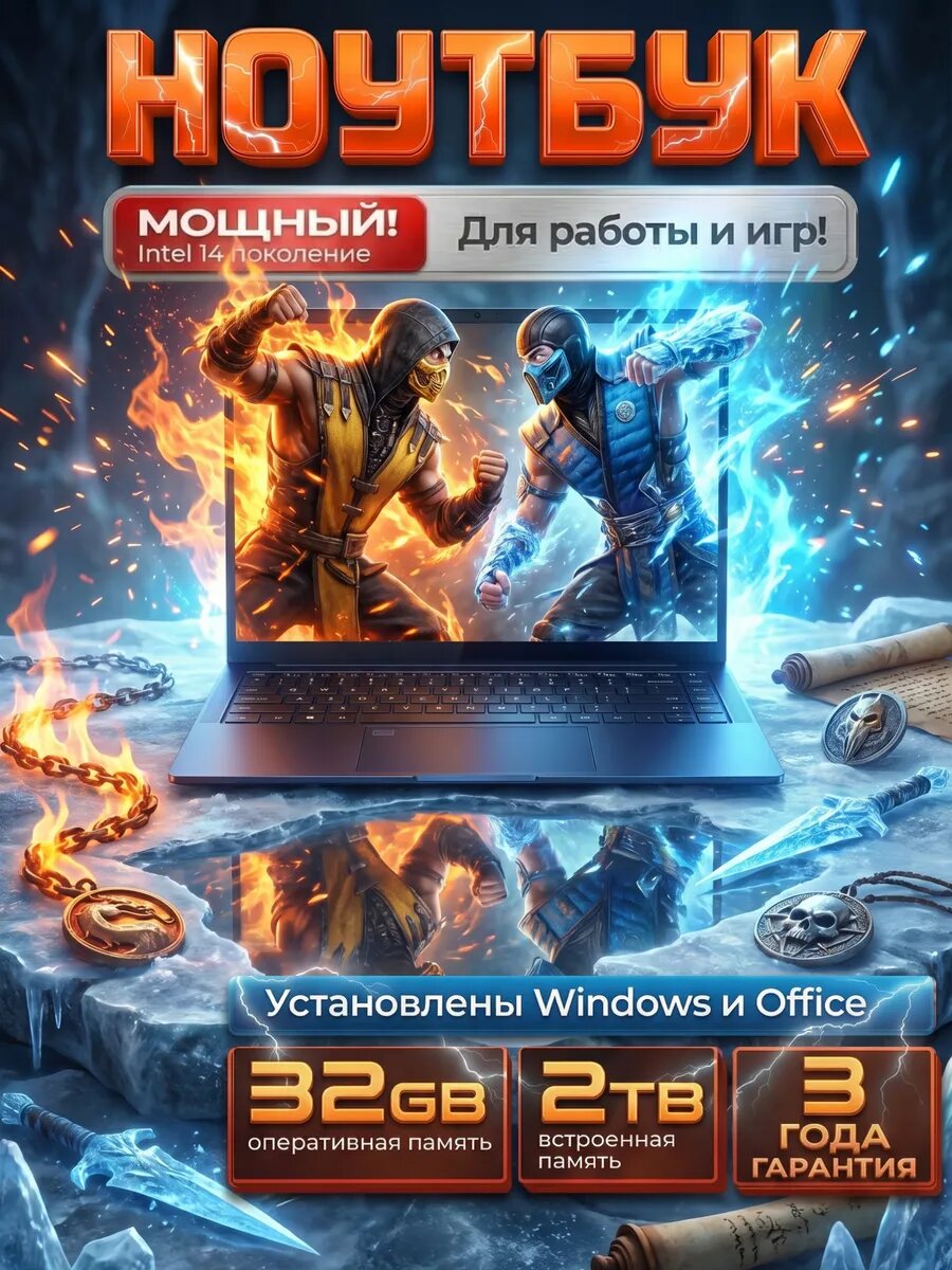 Ноутбук HiGH TECH R827 Intel H-Series RAM 32GB / SSD 2048GB