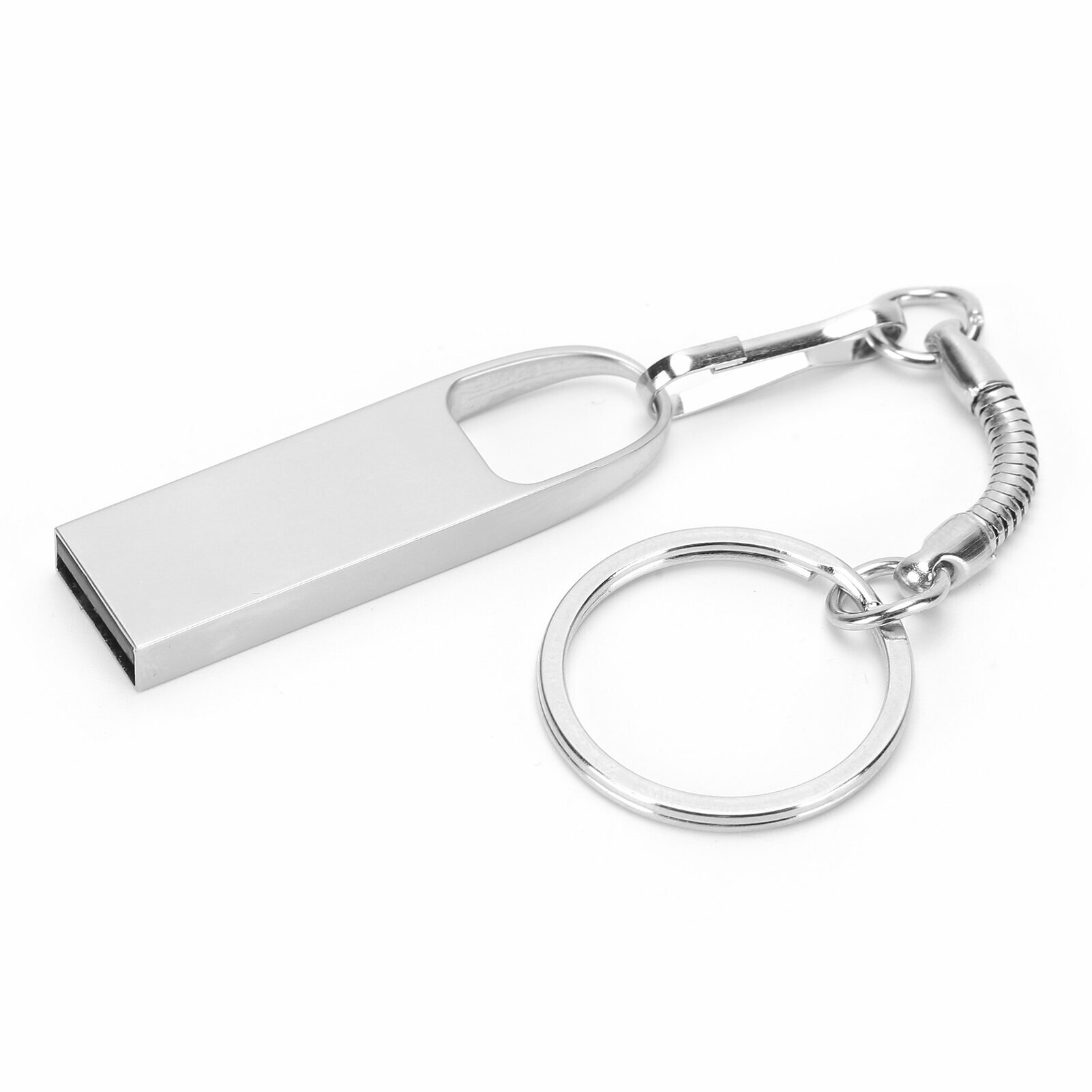 U Disk мини, металлический, USB 2.0, модель CW10472, серебристый, 128 ГБ