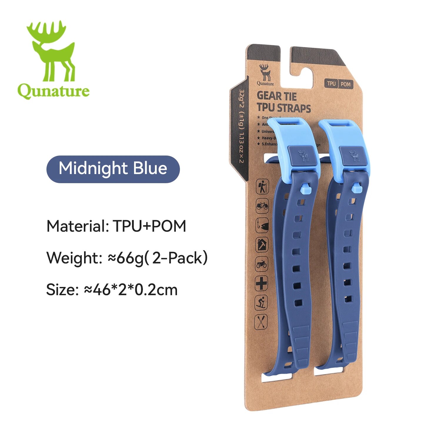 Qunature Эластичный Пояс из ТПУ Синий, 39003802