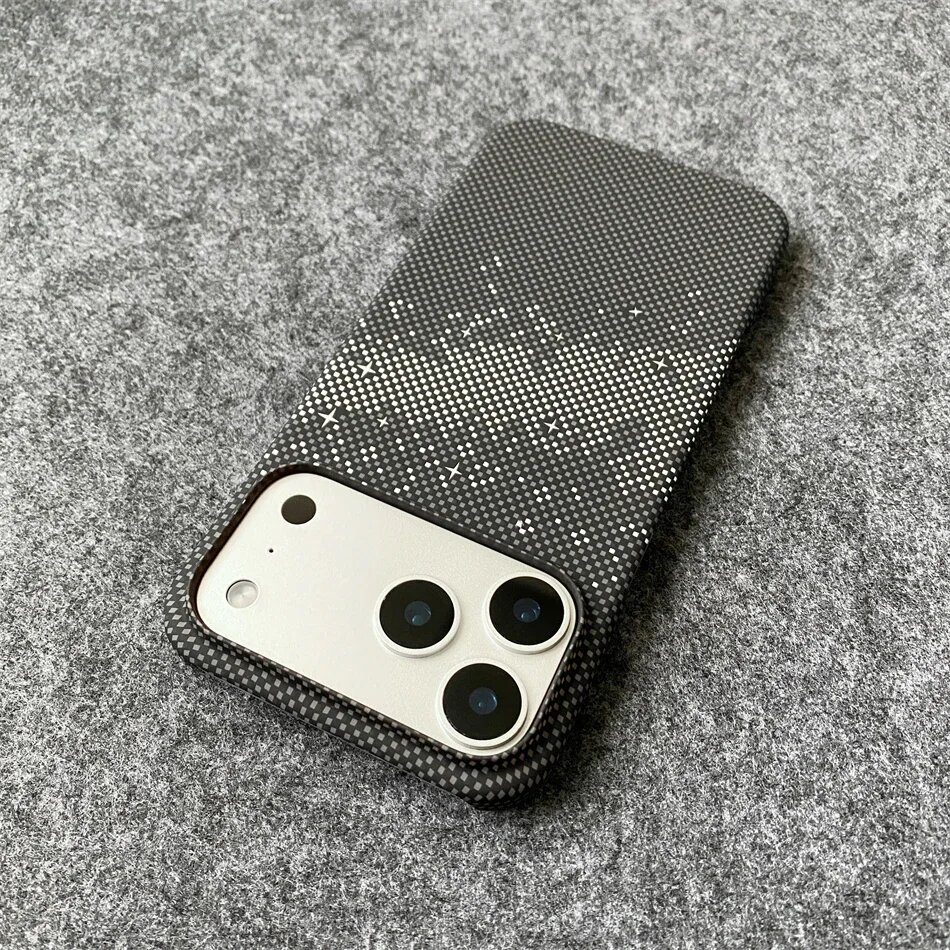 Чехол для iPhone 17 Pro Max, Цвет: I, Углеволокно