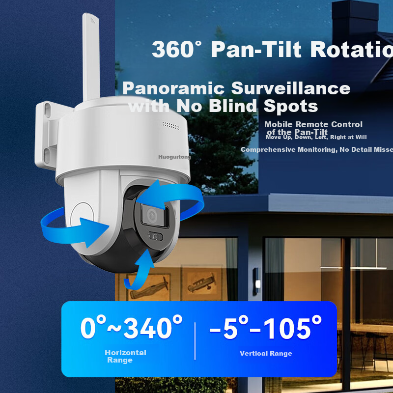 HIKVISION домашняя и наружная камера видеонаблюдения 5 МП с 360° панорамным ночным видением и умным трекингом через