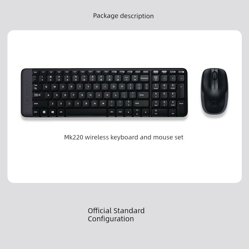 Logitech MK220 Беспроводной набор клавиатуры и мыши для ноутбука и ПК