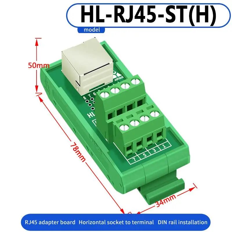 Зеленый адаптер RJ45 HL-RJ45-ST(H) 02