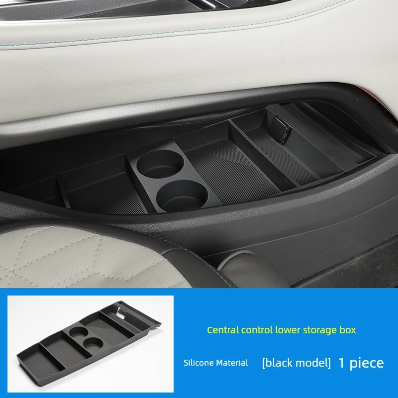 Ford Edge L 2023-2026 модель нижняя ниша для хранения в центральной консоли из экологичного силикона черный цвет для