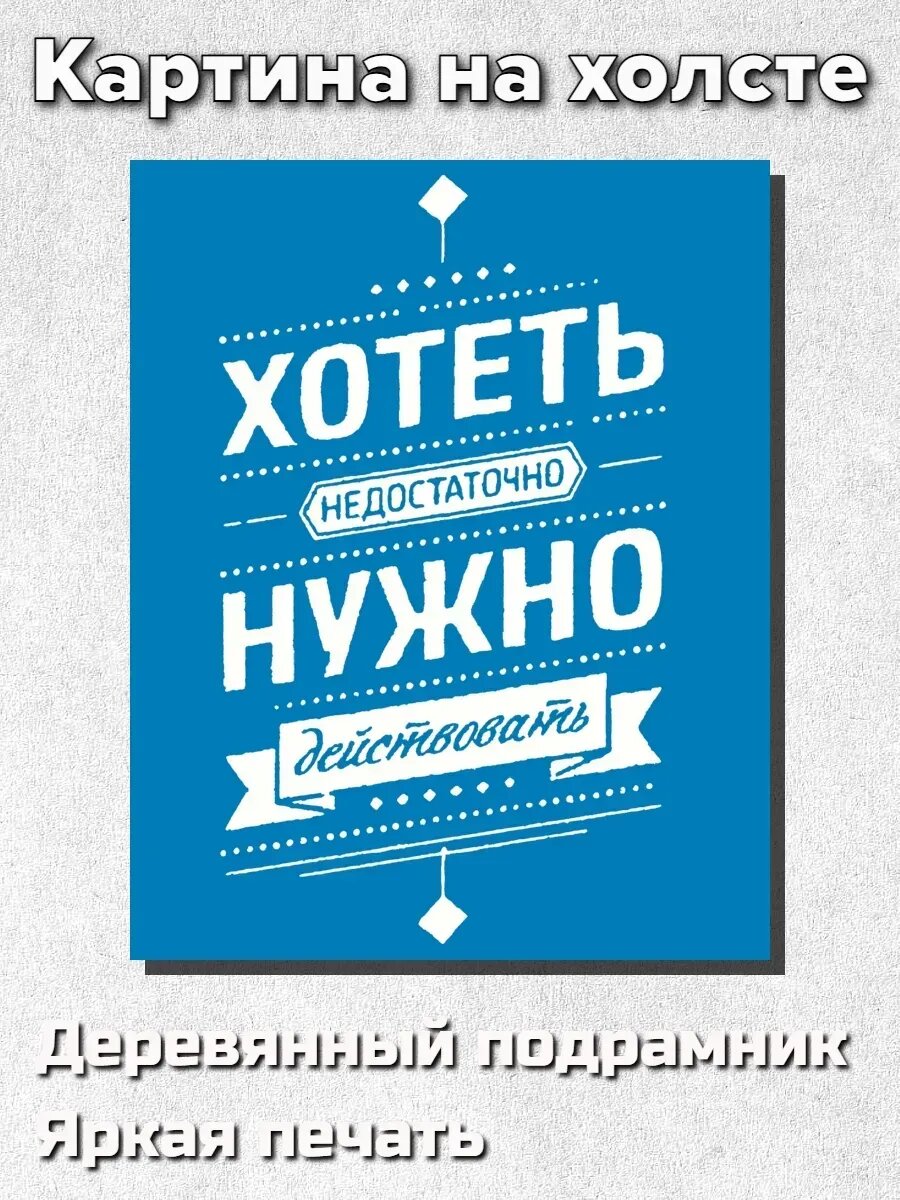 Картина (постер) на стену на холсте 44х55см