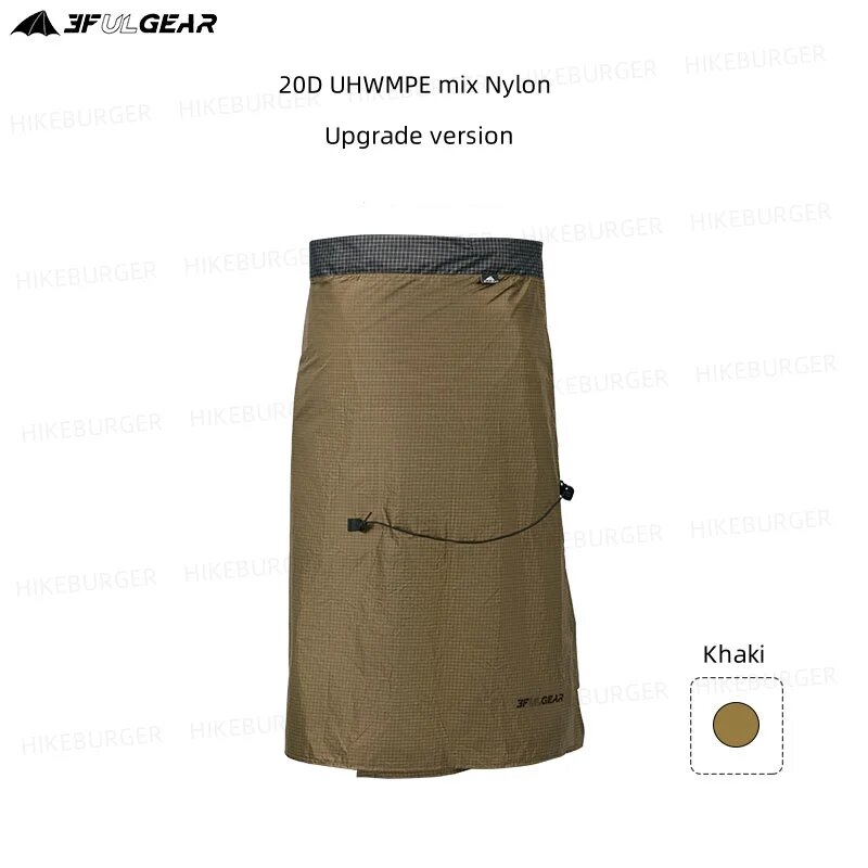 3F UL GEAR дождевая юбка из UHMWPE серого/хаки цвета