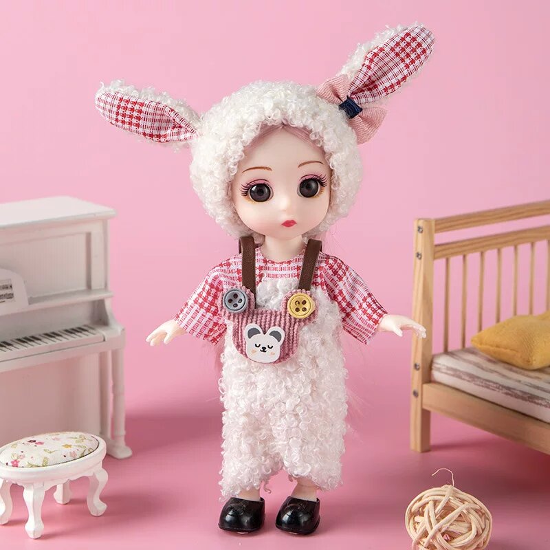 Игрушки для девочек 17cm (3-9 лет), набор кукол-принцесс, имитационная игрушка для переодевания, подарок на день