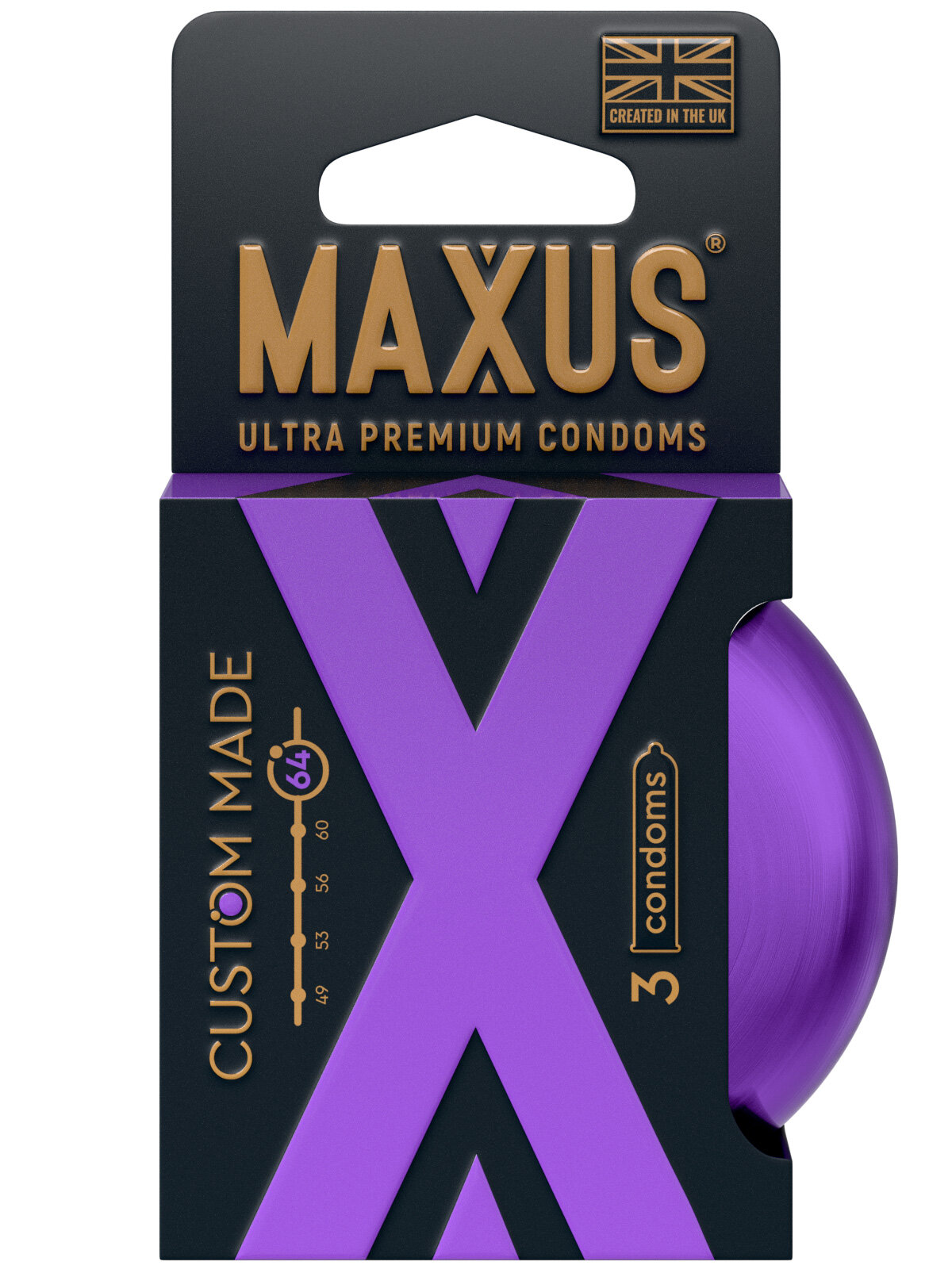 Презервативы увеличенного размера Maxus X-Edition Custom Made 64, 3 шт.