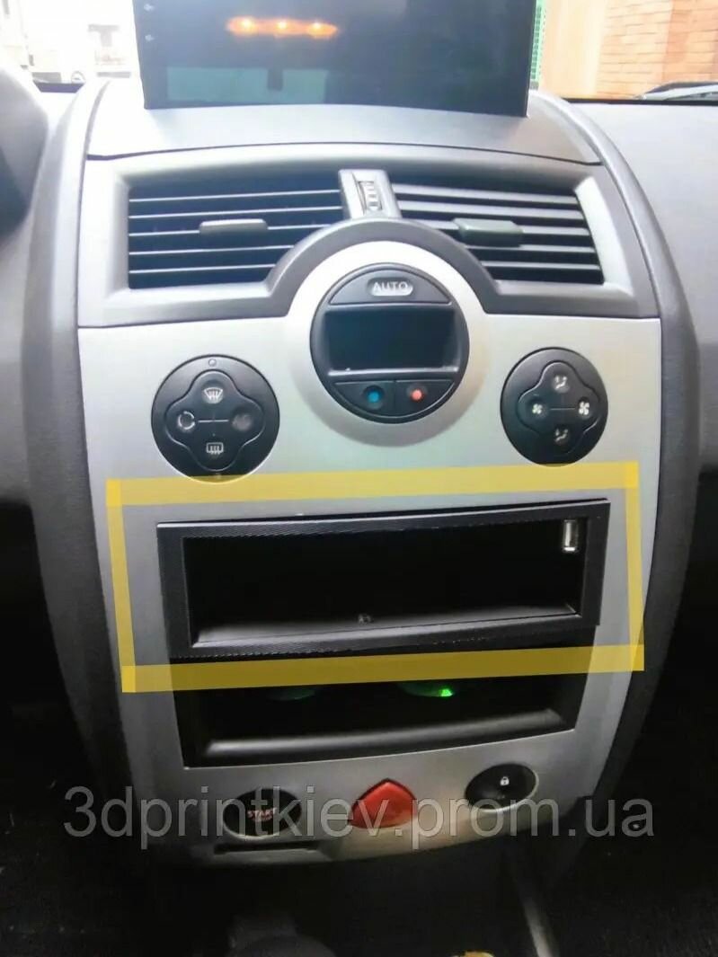 Megane II Ниша магнитолы, карман магнитолы, заглушка магнитолы 1 Din Renault 2, 1 дин рено меган ии 2