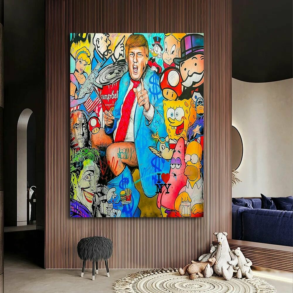 Картина коллаж, Бенкси, 20х30 см.
