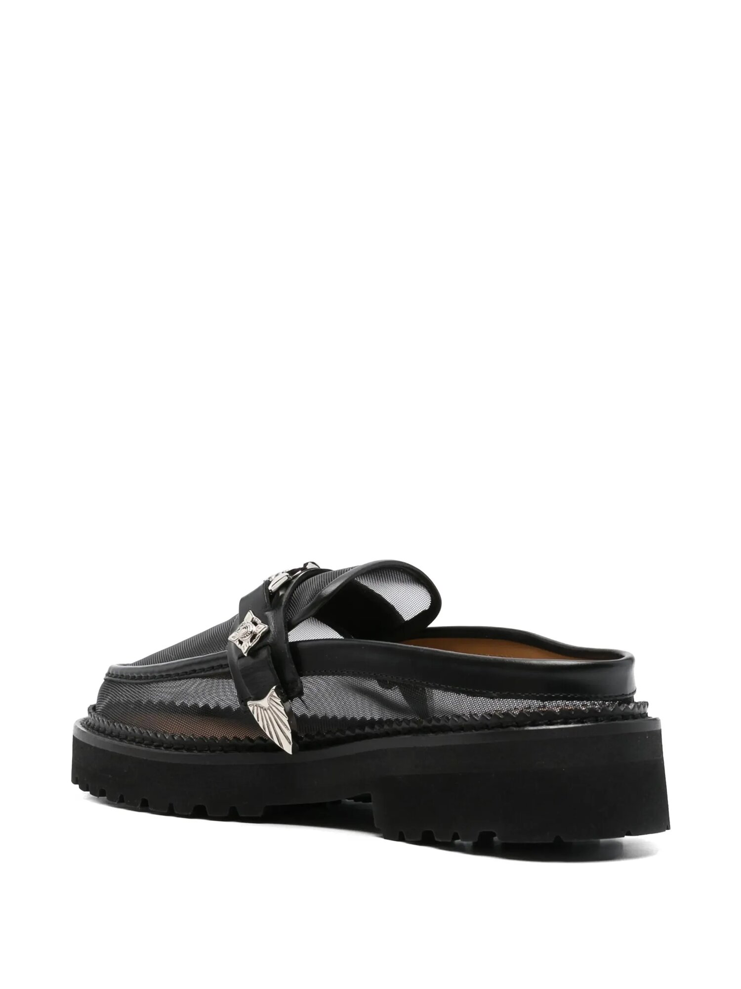 Мюли Toga Pulla Mesh western-embellished mules, размер 40, бежевый/белый — фото 1