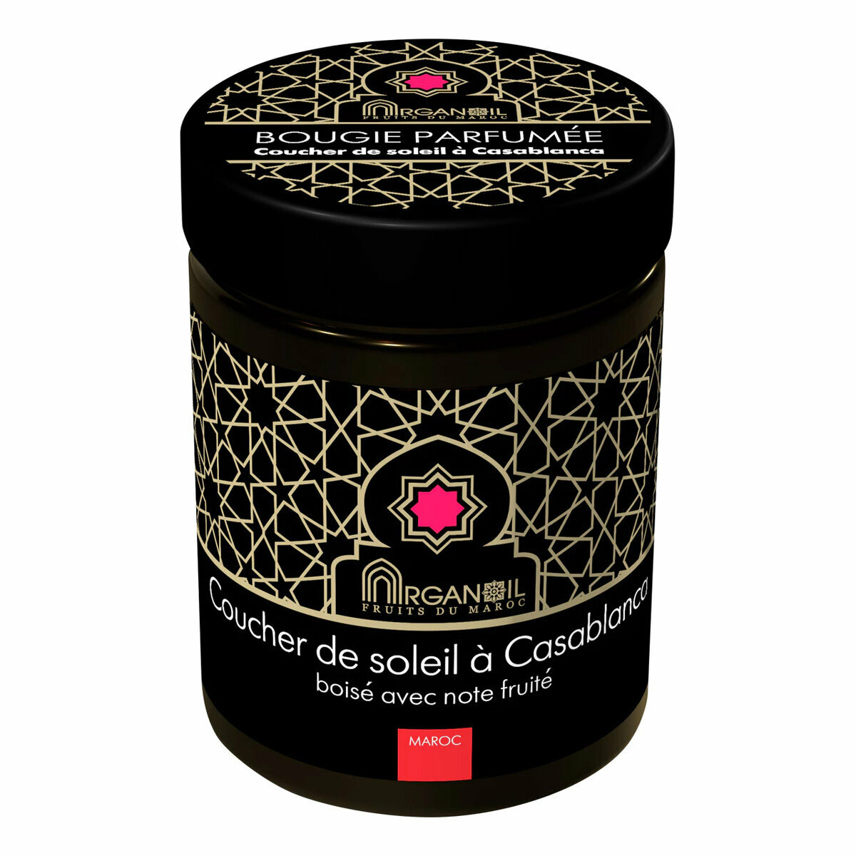 Свеча ARGANOIL "На закате", древесно-фруктовая, цилиндрическая, 160 мл