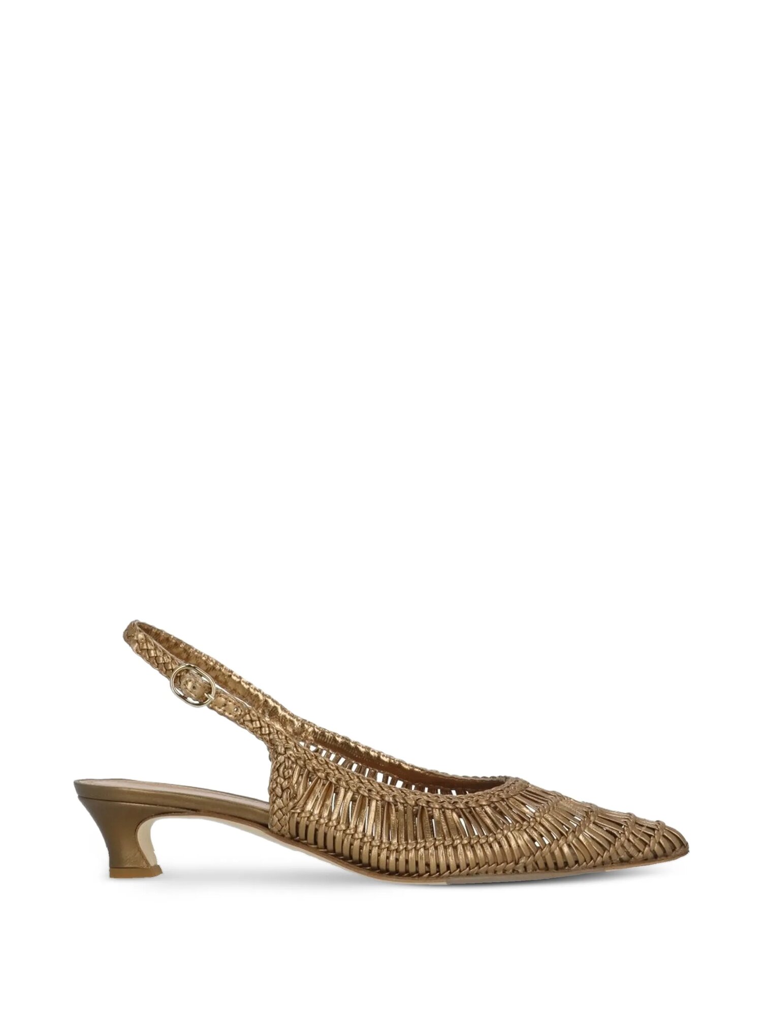Туфли Woven metallic slingback pumps 