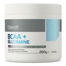 Ostrovit BCAA + Glutamine 200 g Orange. Для восстановления мышц и иммунитета. Произведено в Европе