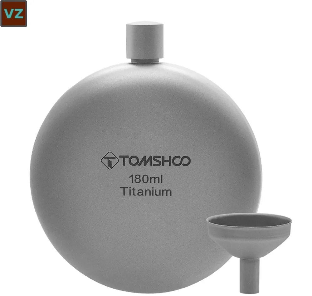 TOMSHOO Кемпинговая фляга 180 мл с сеткой, легкая алюминиевая бутылка для туризма