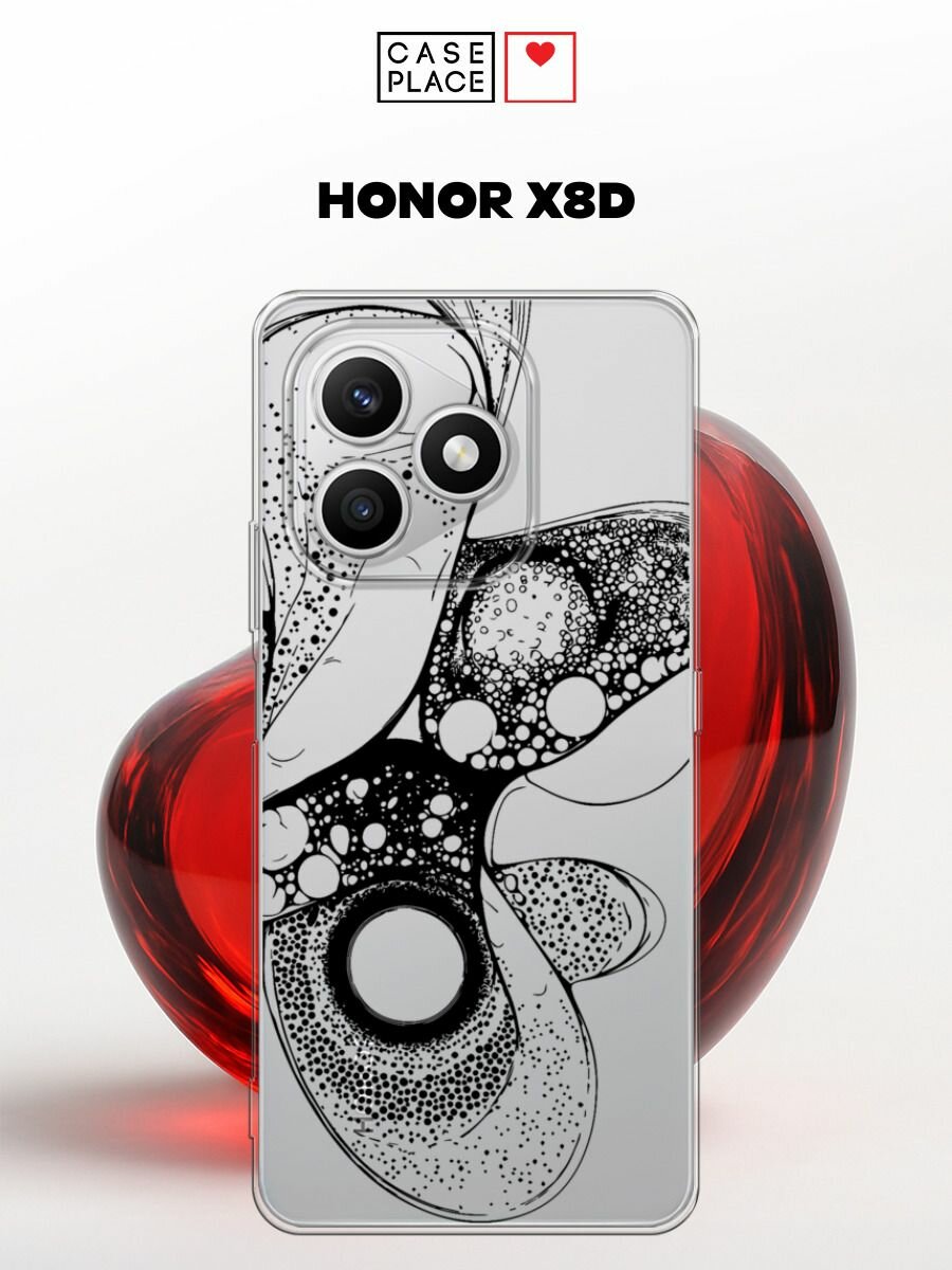 Чехол на Honor X8d / Хонор X8d с принтом Абстрактный линейный узор