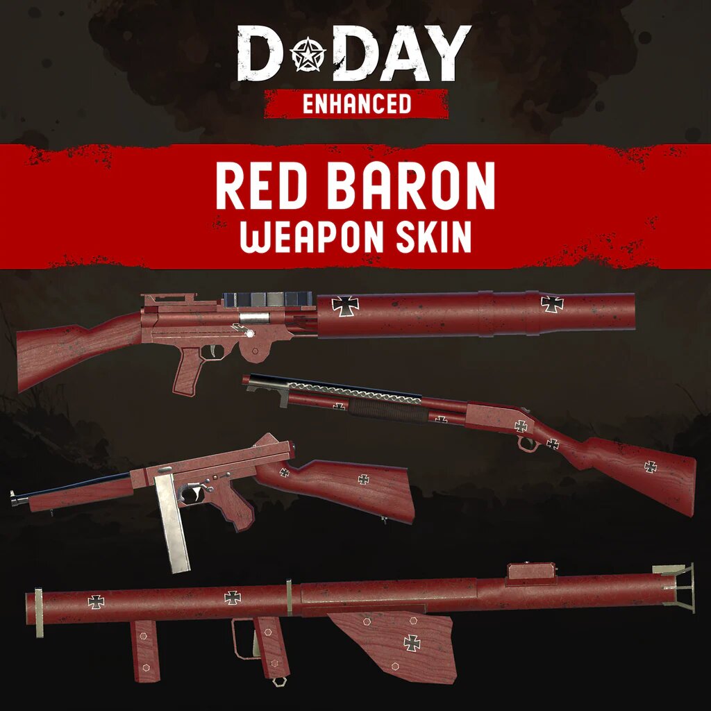 Дополнение D-Day Enhanced - Red Baron Weapon Skin, цифровое издание PlayStation 5, регион Индия / код пополнения баланса