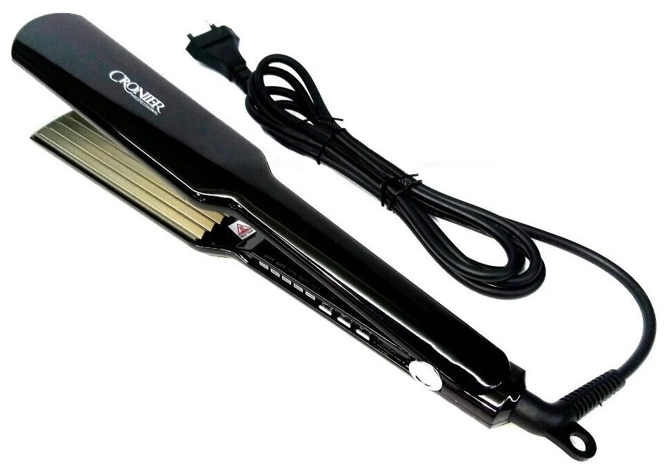 Выпрямитель / плойка / утюжок для укладки волос профессиональный Cronier Professional CR-952A, черный