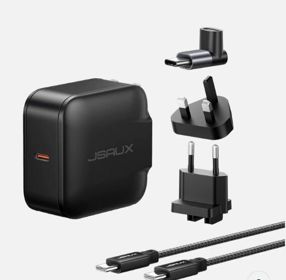 Зарядное устройство JSAUX CH6505 (PD 65W) для быстрой зарядки Steam Deck LCD/OLED, ASUS ROG Ally / ROG Ally X, Lenovo Legion Go, MSI Claw, Nintendo Switch/OLED/Switch 2, MacBook