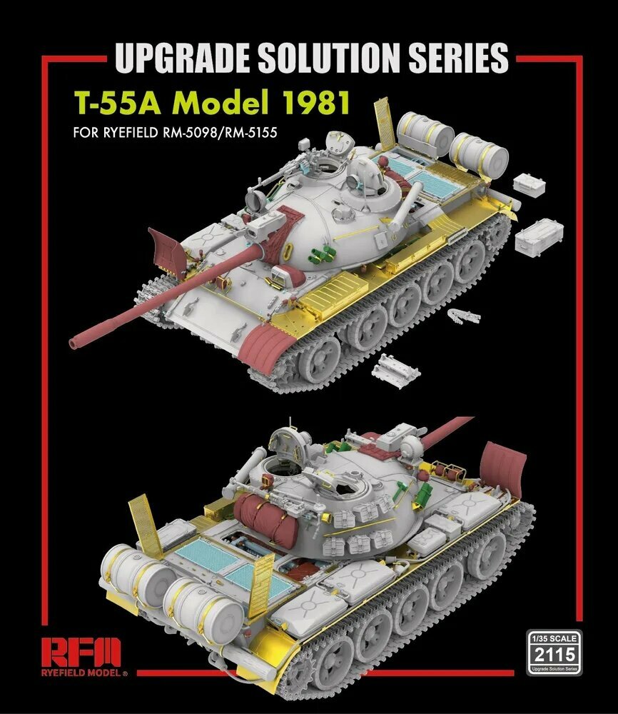 RYE FIELD RM2115 1/35 Набор обновления T-55A Модель 1981 Для RM-5098/RM-5155