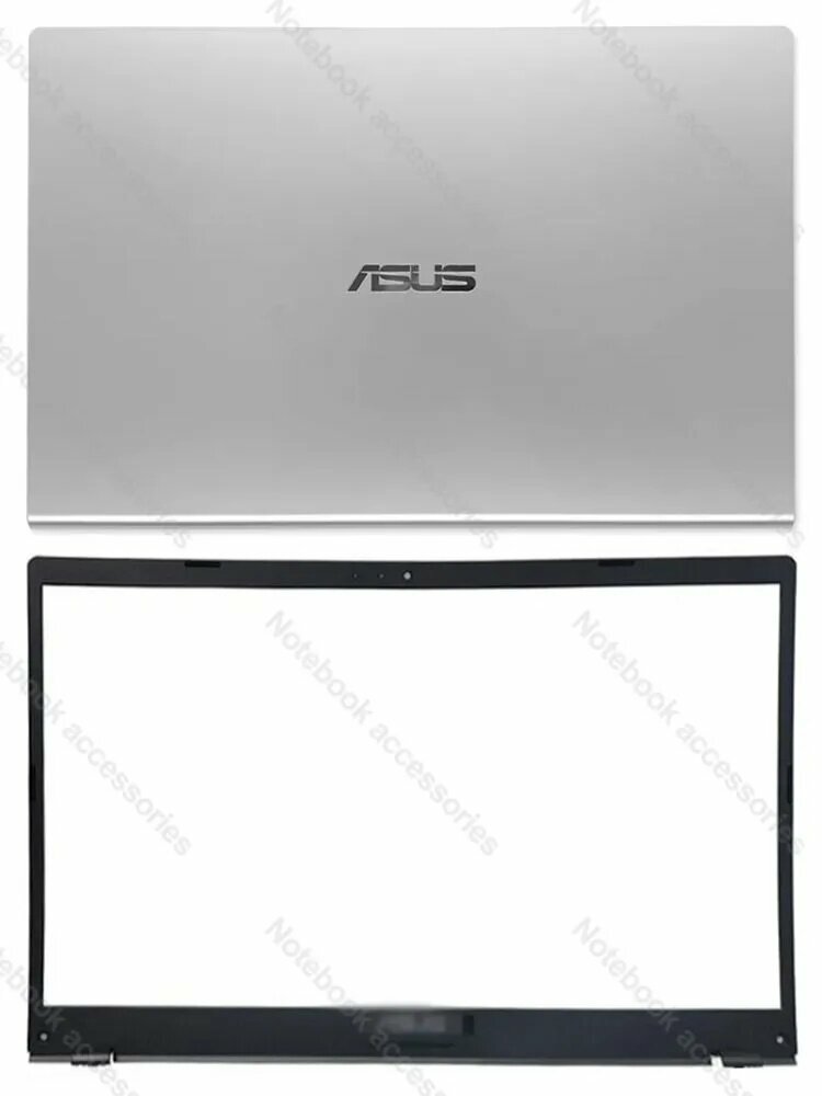Крышка/Рамка матрицы/Петли для ноутбука ASUS X509 X509M X509F M509D FL8700 Y5200F Серебряный Передняя рамка и задняя крышка