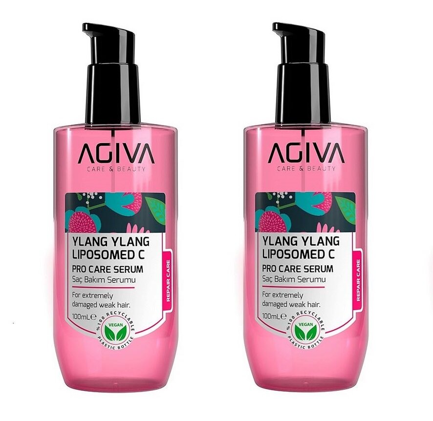 Сыворотка AGİVA для волос с липосомами Ylang Ylang Lıpozom C Pro Care, 100 мл - 2 штуки