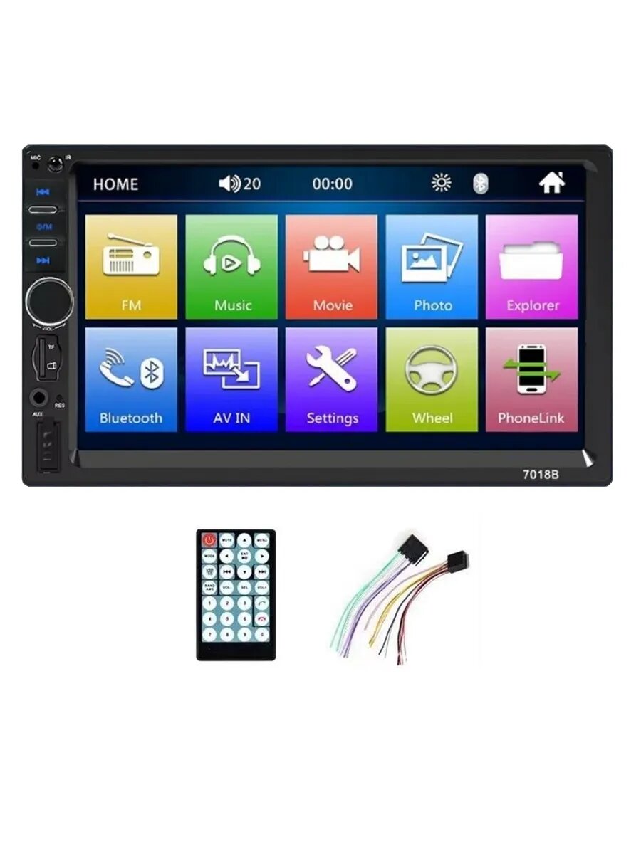 Магнитола 7018B сенсорная 2din 7 дюймом bluetooth USB AUX