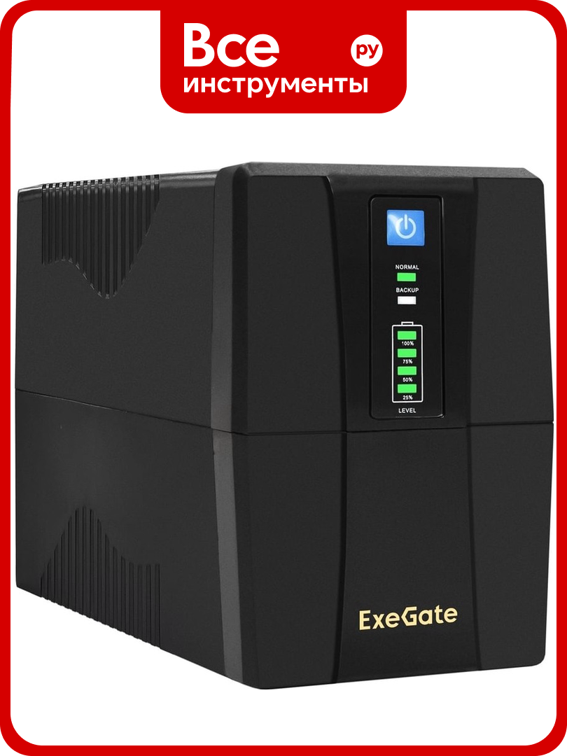Источник бесперебойного питания ExeGate UNB-6C13. RJ. USB 6C13, RJ45 11, USB, Black 292763 line-interactive, четыре