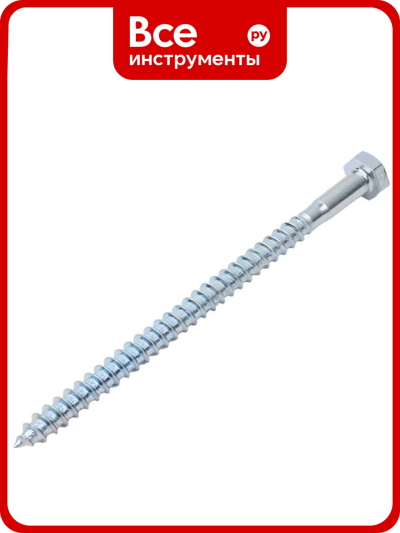 Шуруп, STEELREX, для крепления лаг и реек STEELREX цинк, 8x40 мм, коробка