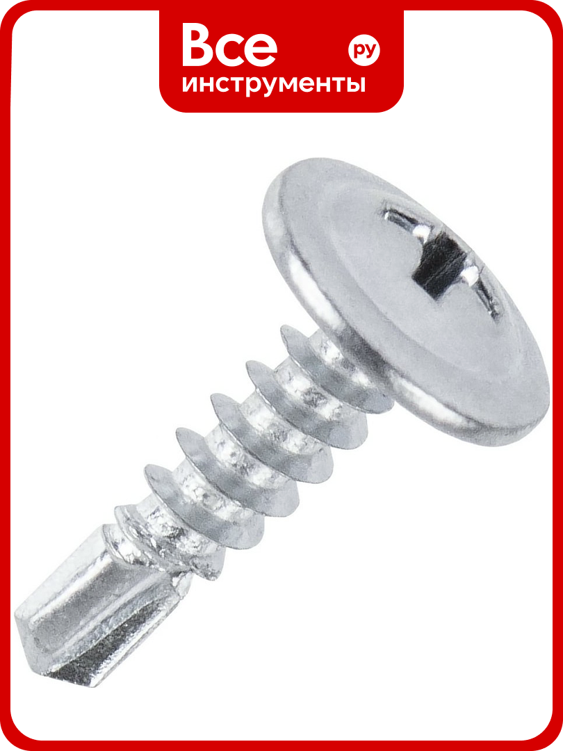 Усиленный саморез FastenPro ПШ сверло 4,2x16, 200 шт. 14-0020630 закаленная сталь, оцинкованное покрытие