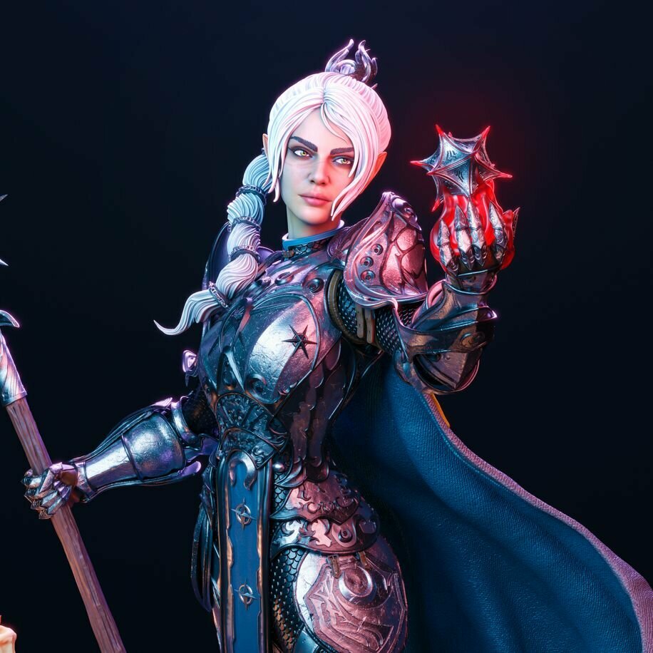 Сборная модель Shadowheart (Baldur's Gate 3), 300мм (без базы), 1/6 для покраски
