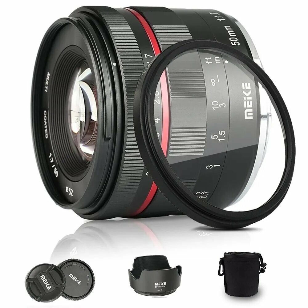 Meike 50mm F1.7 E-Mount полнокадровый объектив с ручной фокусировкой и большой светосилой для камер Sony