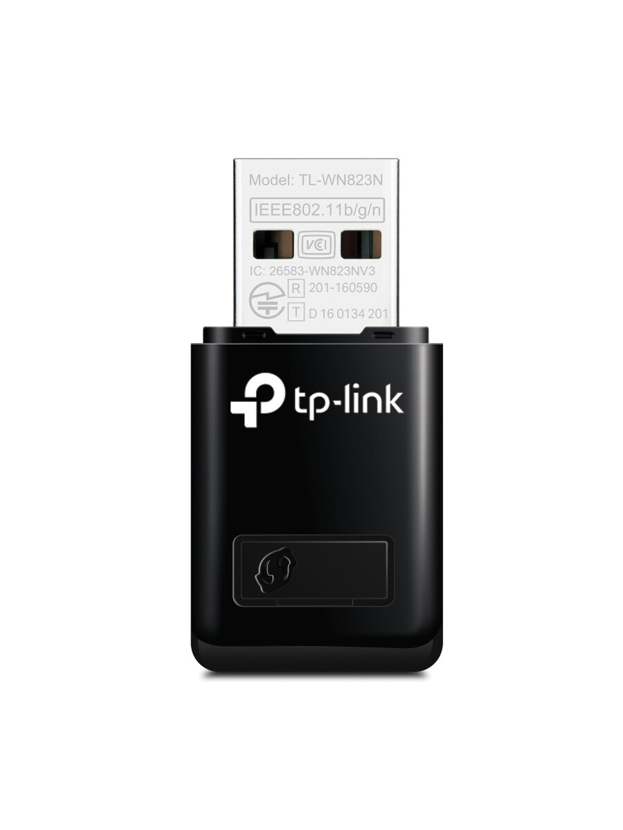 Адаптер Wi-Fi TP-LINK TL-WN823N (N300, 802.11b/g/n, 2.4ГГц, USB 2.0) (TL-WN823N)