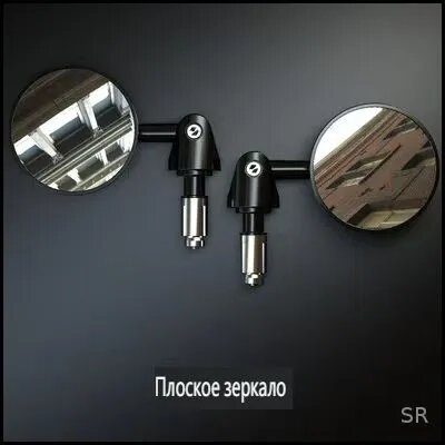 Зеркало заднего вида на руле мотоцикла/электровелосипеда-Плоское зеркало