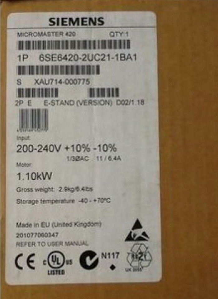 Модуль Siemens 6SE6 420-2UC21-1BA1 6SE6420-2UC21-1BA1