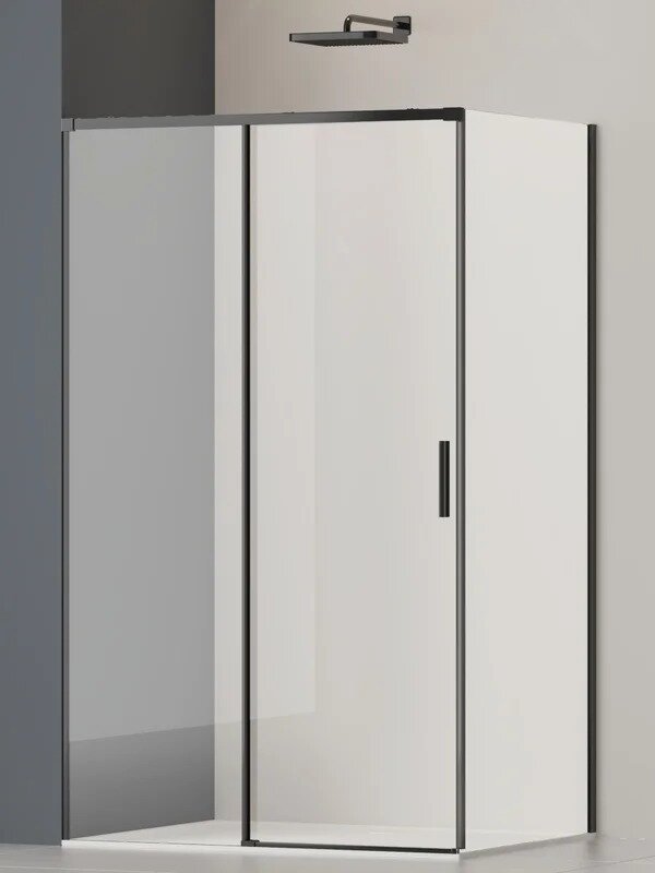 Душевой уголок Vincea Soft 2 VSR-3SO29014CLB 140х90 см, профиль черный, стекло прозрачное