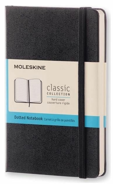 Блокнот Moleskine Classic Large 130х210 мм, 240 стр, пунктир твердая обложка черная (QP066)