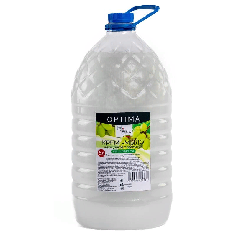 Крем-мыло жидкое Mr.White OPTIMA Белый виноград 5л, 1594940