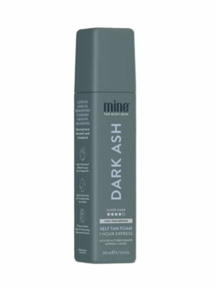 MineTan / Мусс-автозагар для моментального загара Dark Ash Self Tan Foam 200 мл