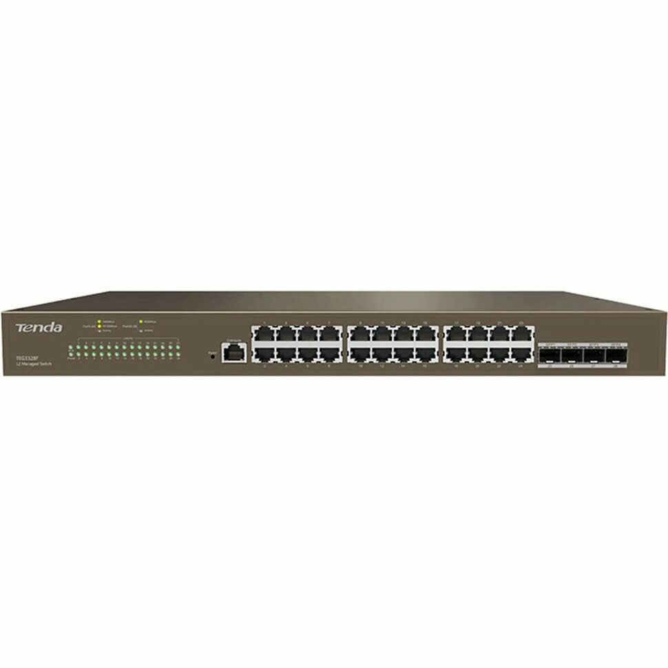 Коммутатор Tenda TEG3328F 24x10/100/1000 Base-T 4xSFP 10/100/1000, L2, 2072877