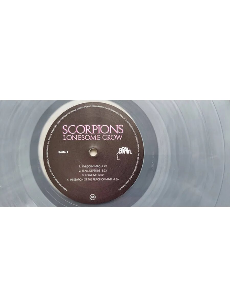 Scorpions - Lonesome Crow (clear) — фото 1