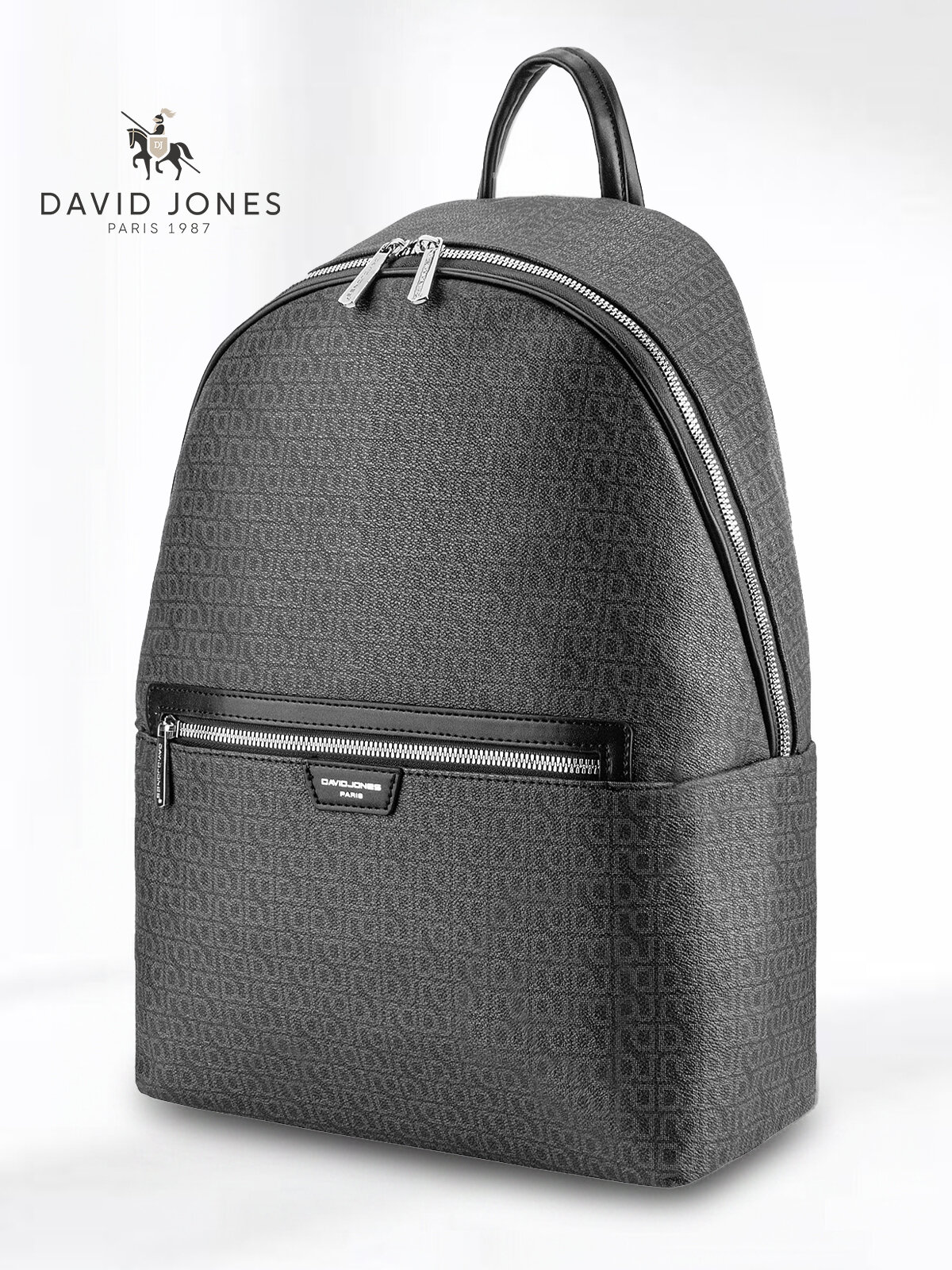 Рюкзак мужской кожаный городской школьный с принтом David Jones