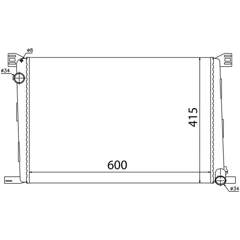 Радиатор SAT ST-10-0030 Mini Cabrio Cooper 09-15 / Clubman Cooper 08-10