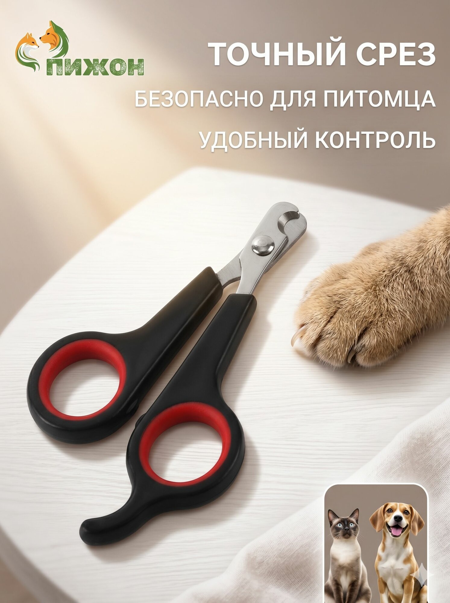 Когтерезка для кошек и собак, ножницы для стрижки когтей, кусачки