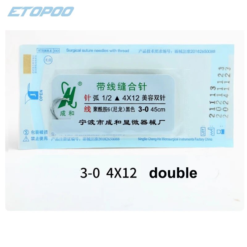 ETOPOO иглы хирургические 3-0 4X12