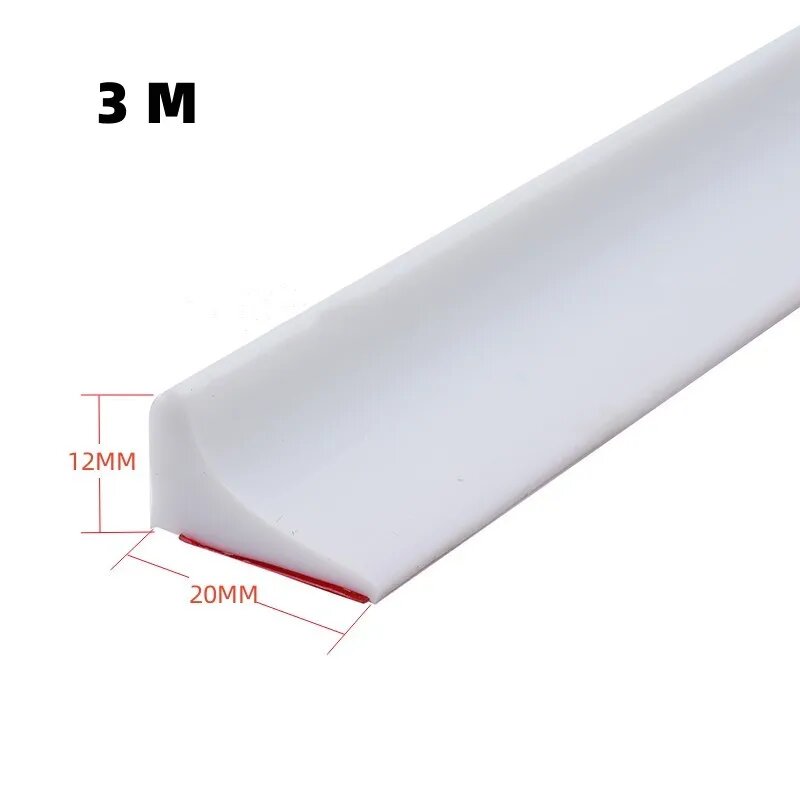 Пластиковая самоклеящаяся лента-уплотнитель для ванной комнаты white 3M