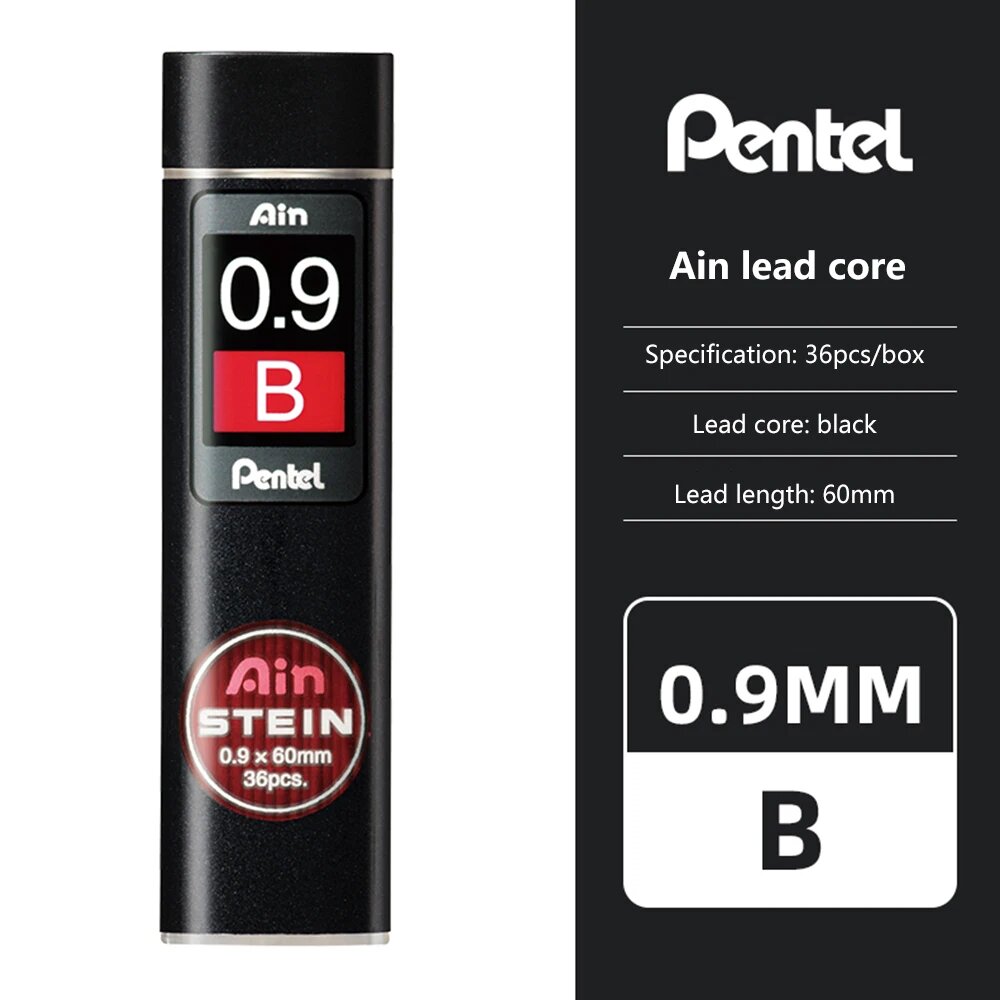 Pentel Ain Lead Core 0.9mm B, 36шт