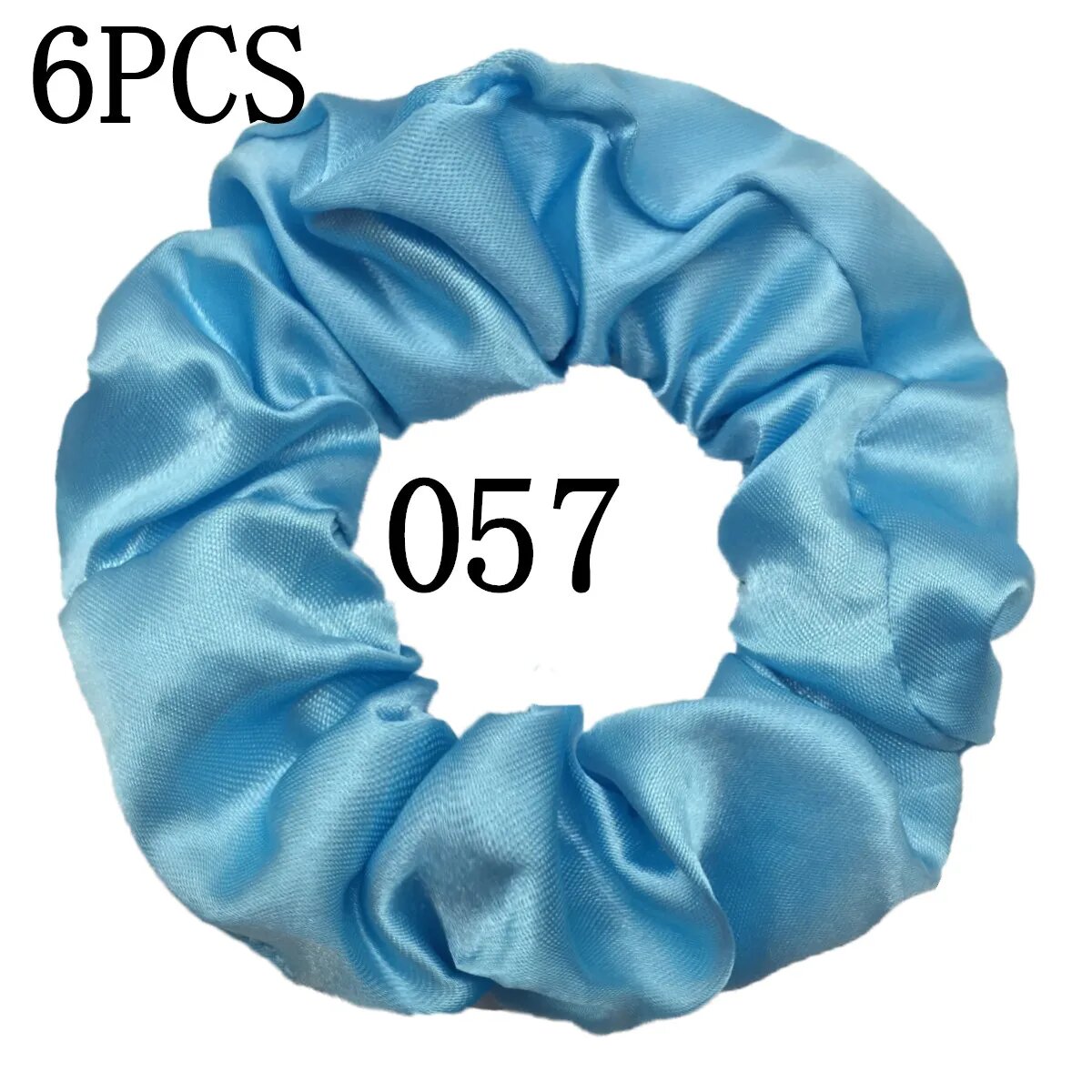 Атласные резинки для волос, синие, 6 шт (PJ079-57-6PCS)